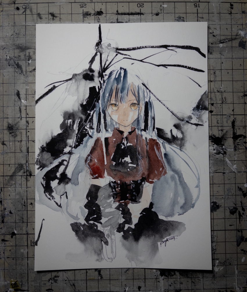 Safebooru - 1girl ascot bang dream! bang dream! it's mygo!!!!! black ascot black corset blue ...