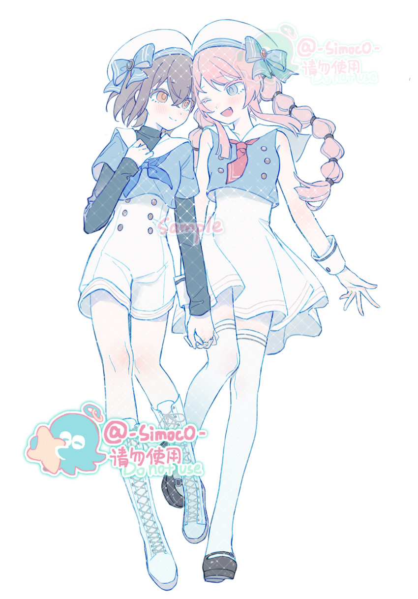 Safebooru - 2girls bang dream! bang dream! it's mygo!!!!! beret black shirt blue bow blue ...