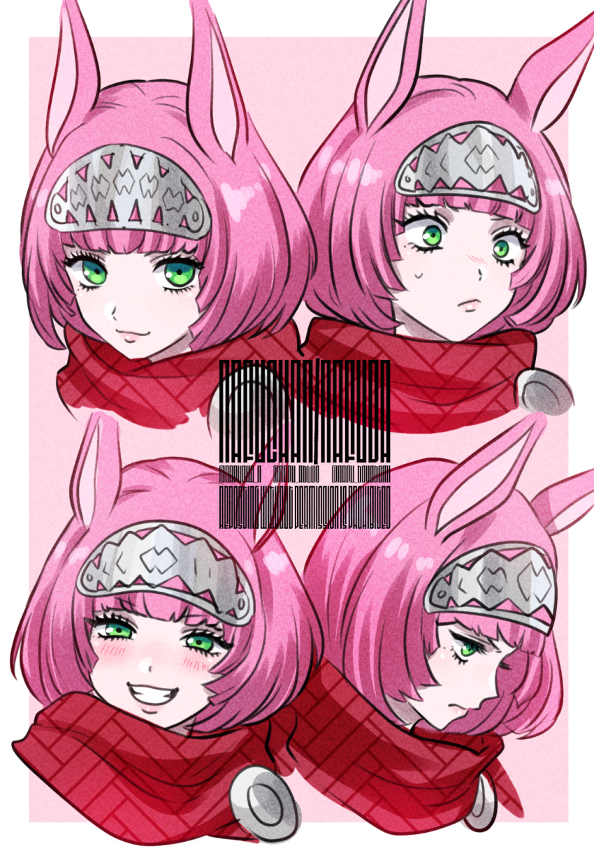 Safebooru - 1girl animal ears blush border catherina (metaphor: refantazio) chinese commentary ...