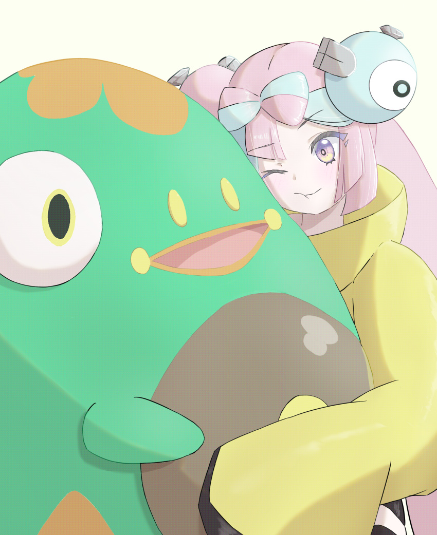 Safebooru - 1girl :t bellibolt bow-shaped hair character hair ornament cheek press closed mouth ...