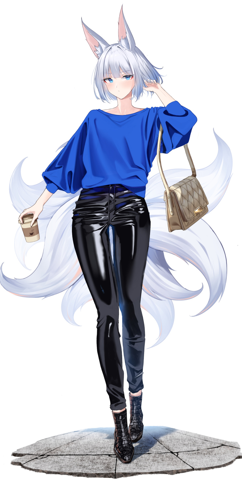 Safebooru - 1girl absurdres alternate costume animal ears ankle boots azur lane bag black boots ...