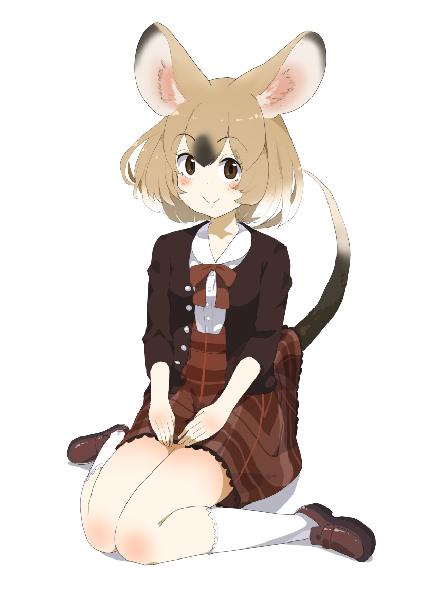 Safebooru - 1girl absurdres animal ears blush bow bowtie brown eyes ...