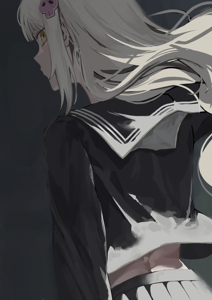 Safebooru - 1girl absurdres arisugawa bii black sailor collar black serafuku black shirt blonde ...