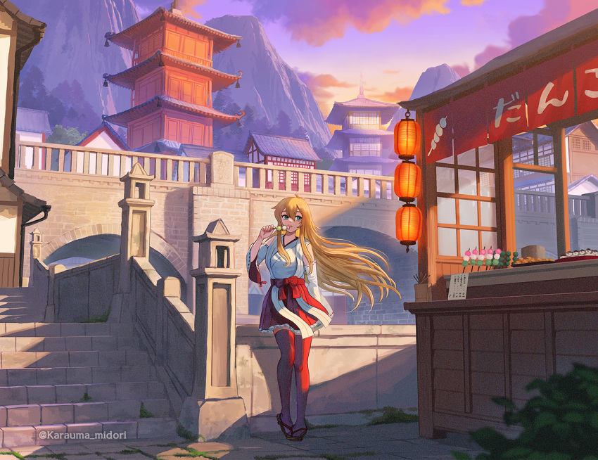 Safebooru - 1girl architecture blonde hair bow commentary request ...