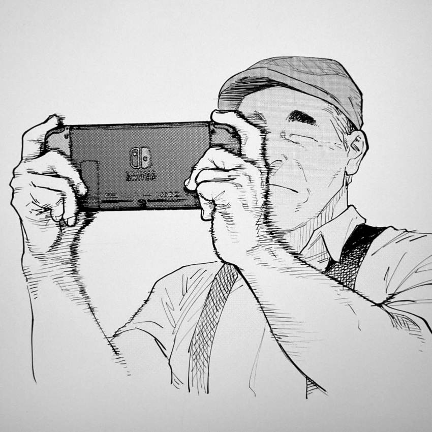 Safebooru - 1boy ajin (sakurai gamon) cabbie hat closed eyes closed ...