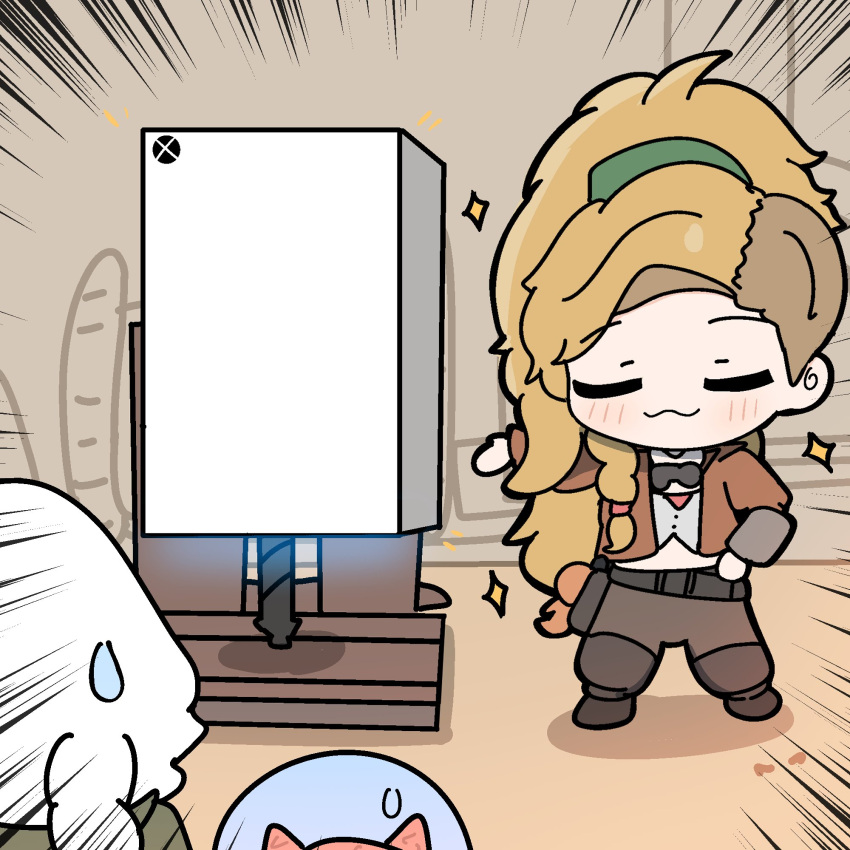 Safebooru - asymmetrical hair belt blacksmith blonde hair blue eyes ...