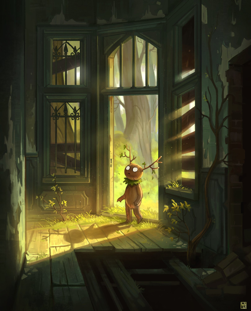 Safebooru - artist logo boarded windows creature creature focus day ...