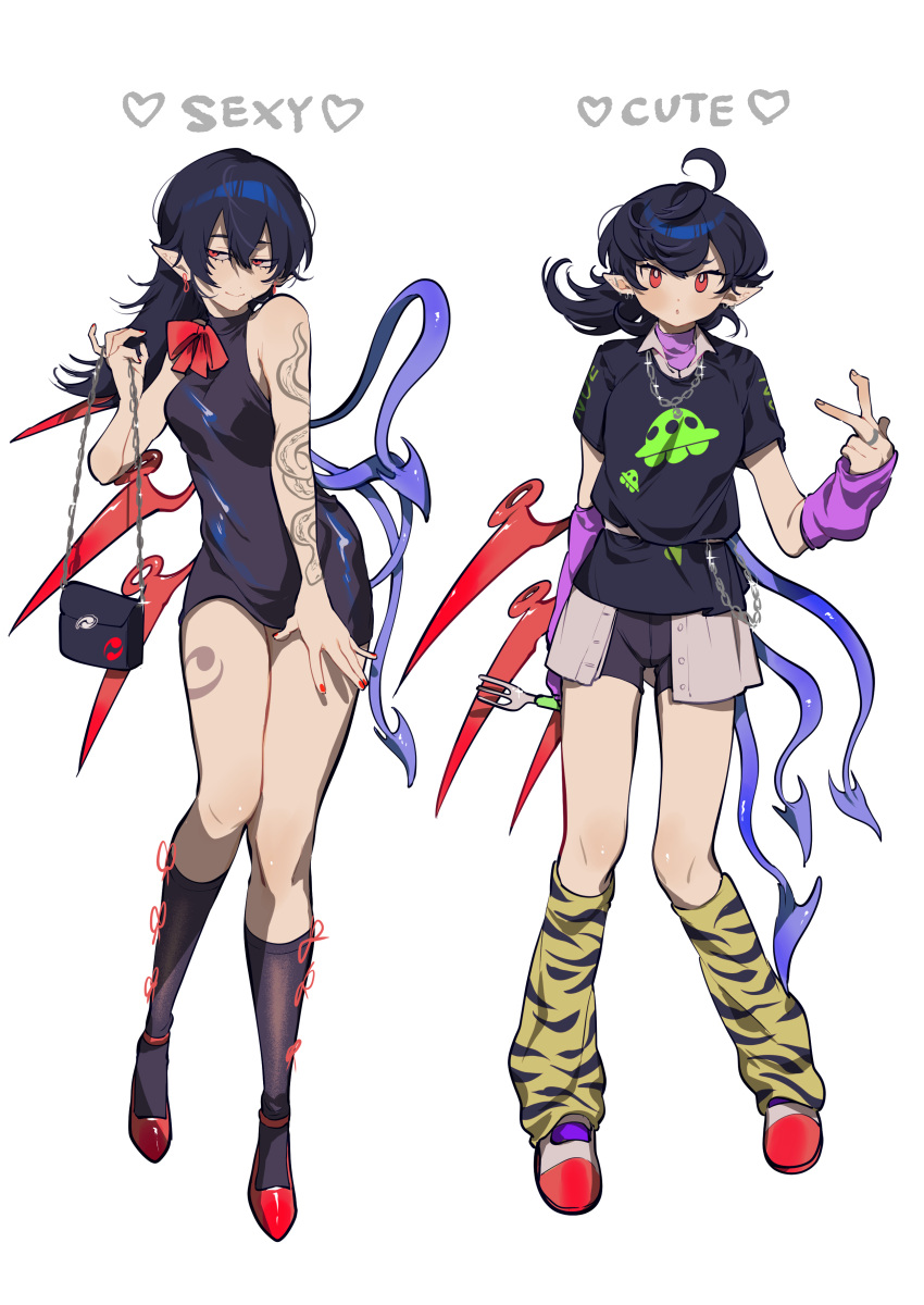 Safebooru - 1girl absurdres alternate costume animal print asymmetrical wings bag bare shoulders ...