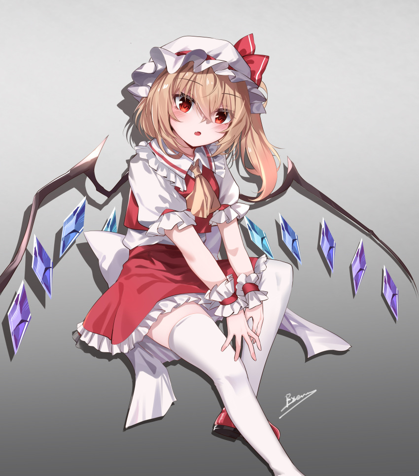 Safebooru - 1girl absurdres ascot blonde hair bow crystal flandre ...