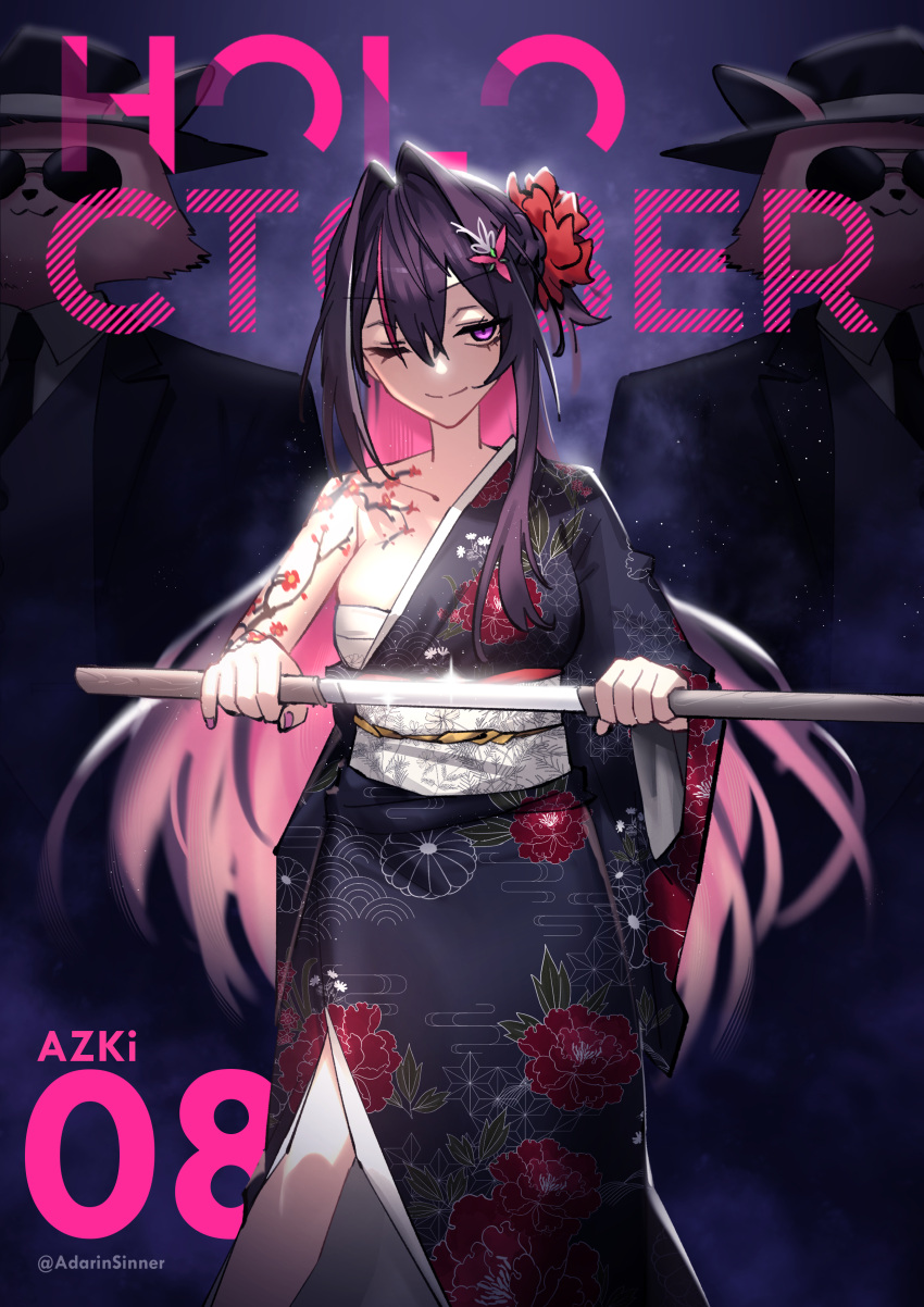 Safebooru - 1girl 2others absurdres adarin alternate costume arm tattoo azki (4th costume ...