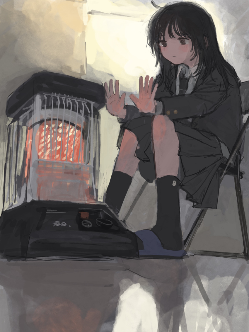 Safebooru - 1girl 62 retas absurdres backpack bag black bag black eyes black hair black jacket ...