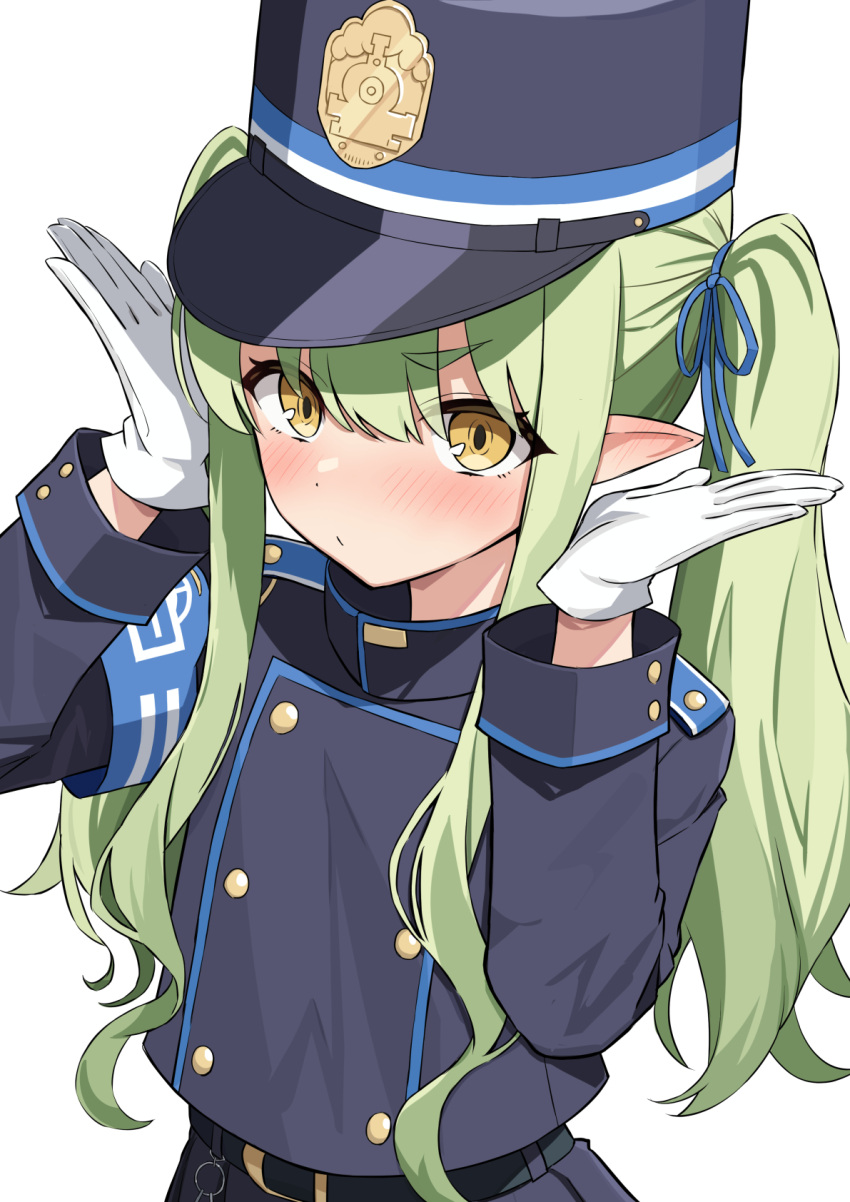 Safebooru - 1girl amenocchi armband belt blue archive blue armband blue hat blue jacket blue ...