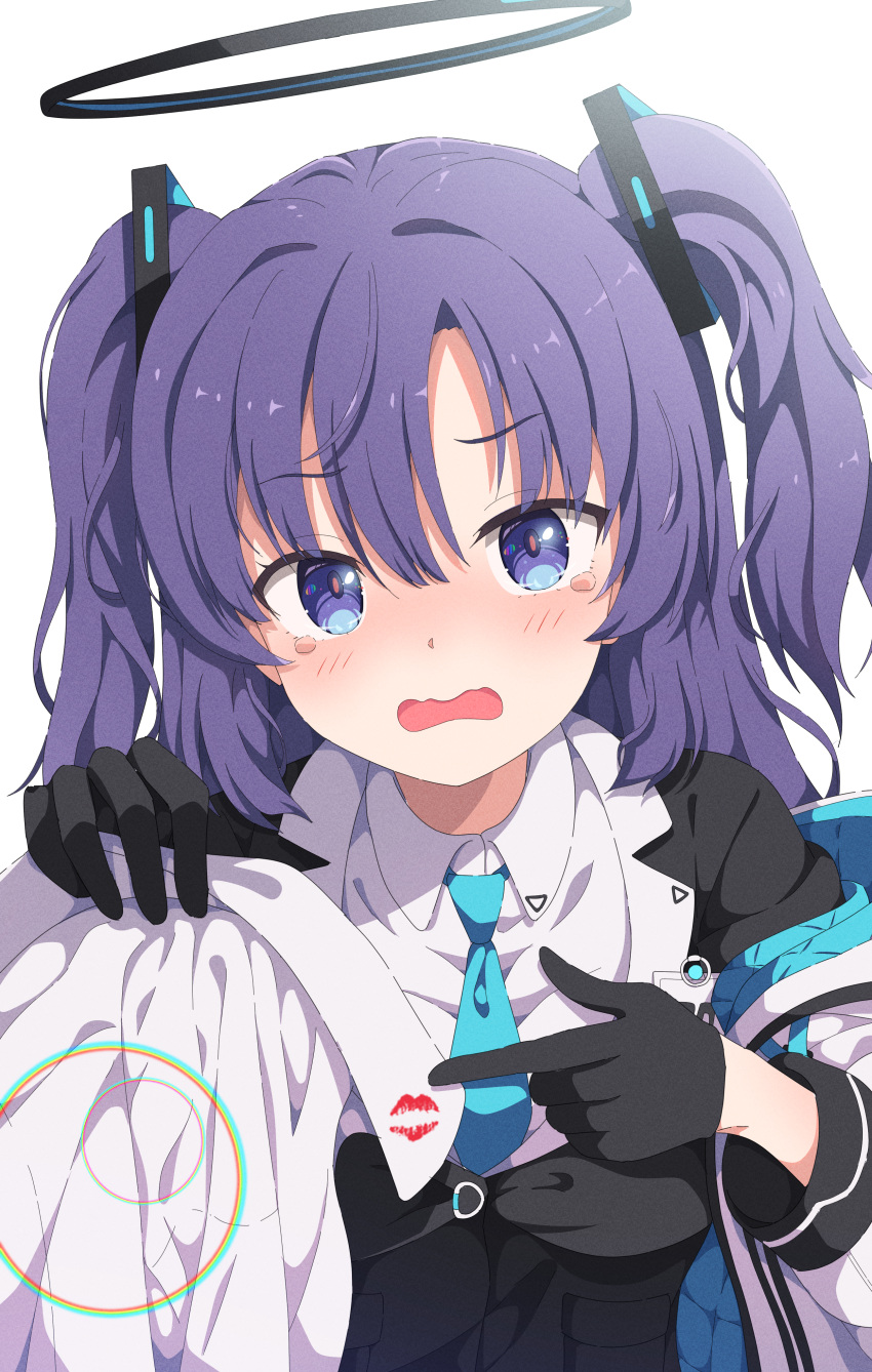 Safebooru - 1girl absurdres black gloves black halo black suit blue archive blue eyes blue ...