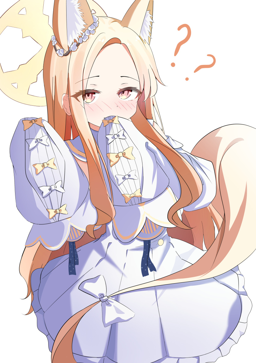 Safebooru - 1girl ? ?? absurdres blonde hair blue archive blush bow buttons ceta2127 detached ...