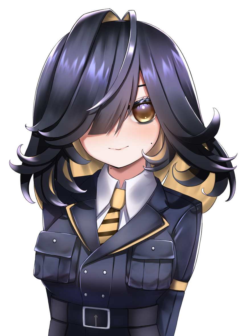 Safebooru - 1girl absurdres black jacket blonde hair breast pocket ...