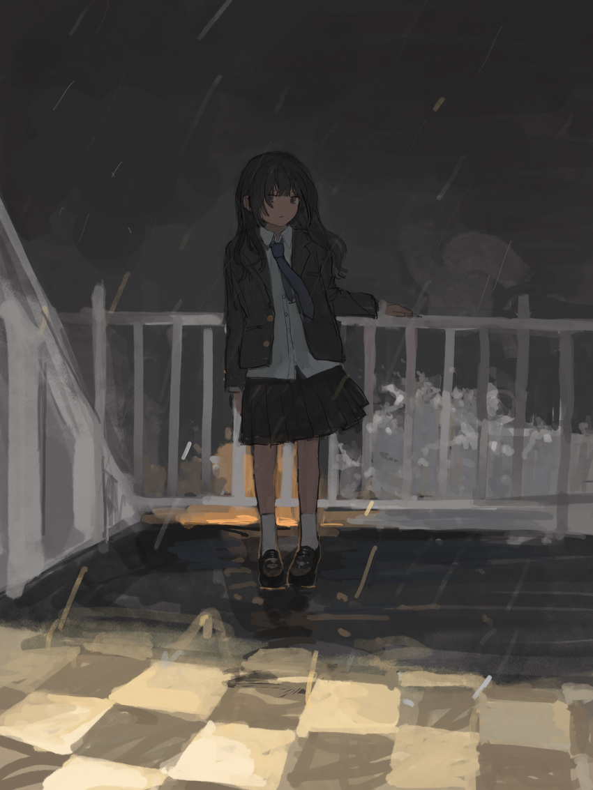 Safebooru - 1girl 62 retas absurdres black eyes black hair black jacket black skirt blazer blue ...