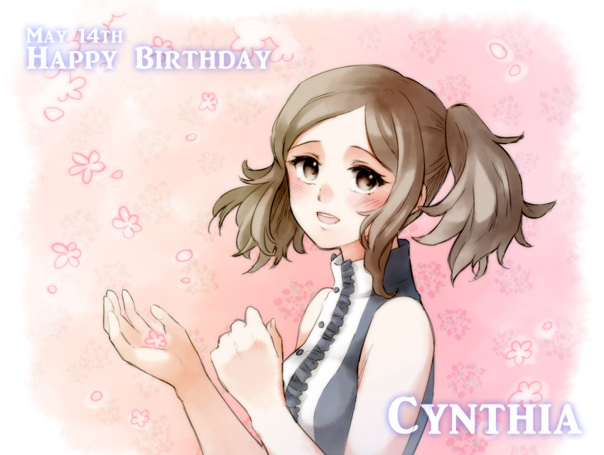 Safebooru - 1girl brown eyes brown hair character name cynthia (fire ...