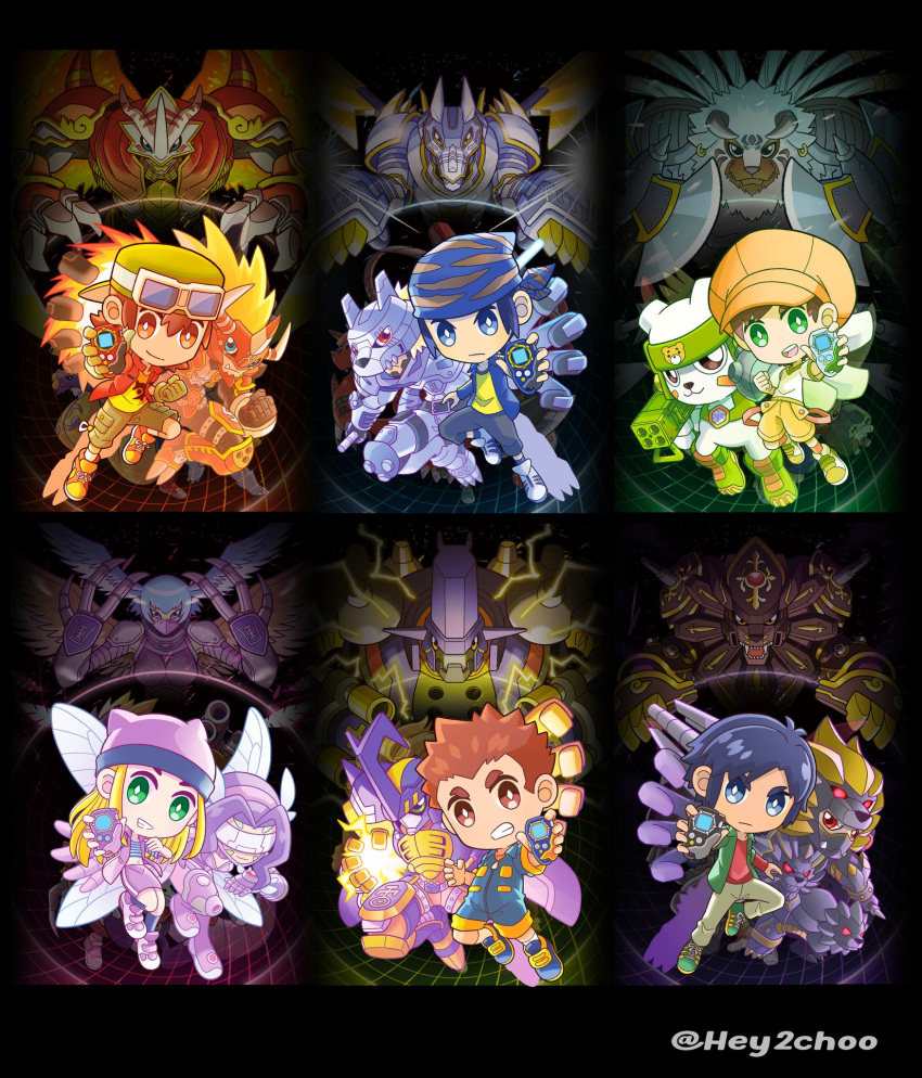 Safebooru - 1girl 5boys agnimon armor blitzmon blizzarmon bolgmon ...