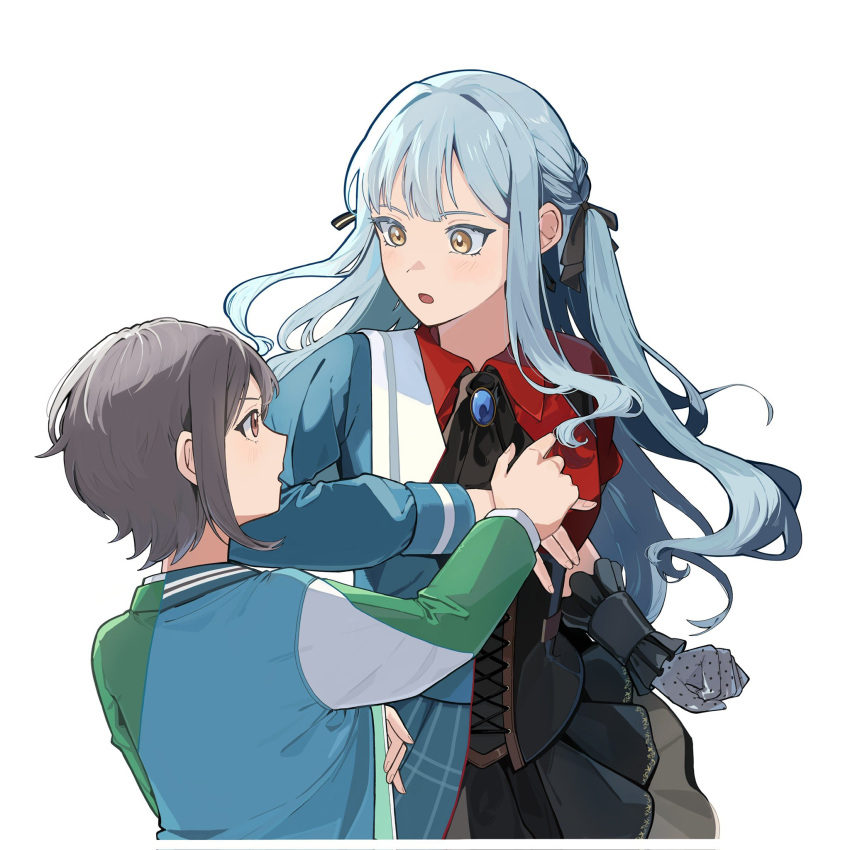 Safebooru - 2girls ascot bang dream! bang dream! it's mygo!!!!! black ascot black corset blue ...