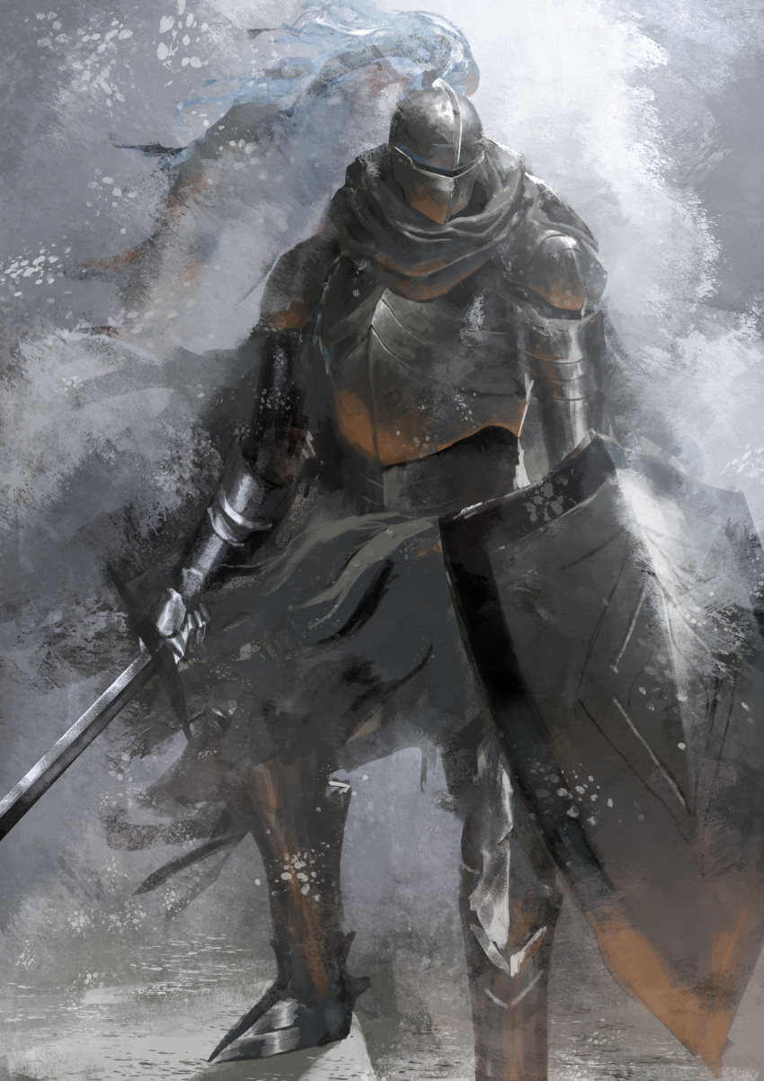 Safebooru - 1boy absurdres armor armored boots armored gloves asaki (asaki vision) black armor ...