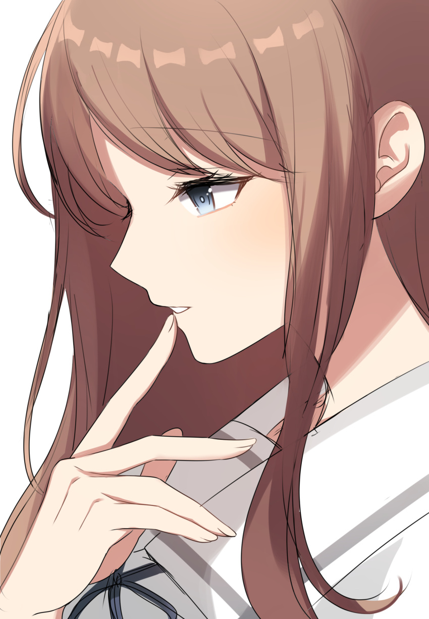 Safebooru - 1girl absurdres bang dream! bang dream! it's mygo!!!!! blue eyes blue ribbon brown ...