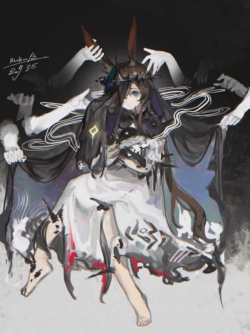 Safebooru - 1girl absurdres amiya (arknights) amiya (demon king ...