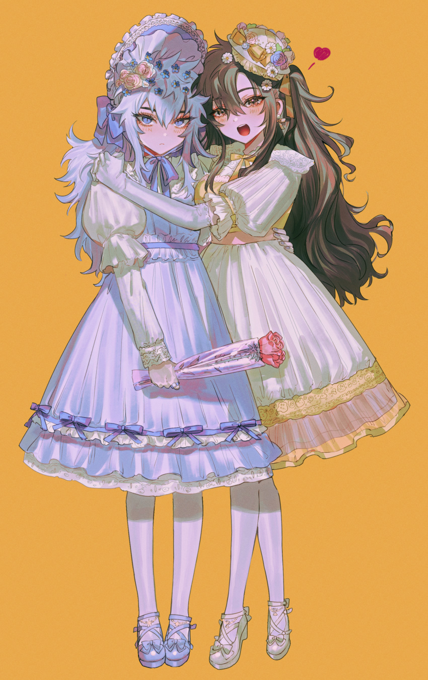 Safebooru - 2girls absurdres aged down alternate costume black hair blue bow blue eyes blush ...