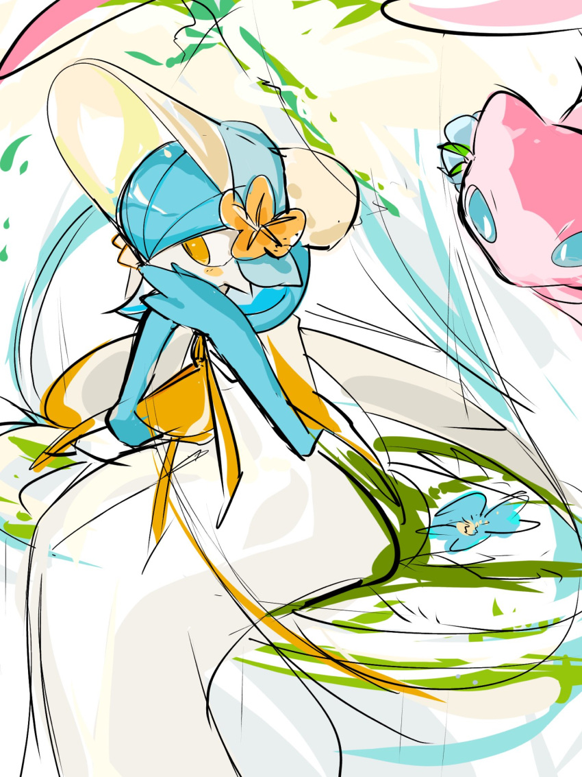 Safebooru - blue hair blue skin bob cut bonnet colored skin cow gv ...