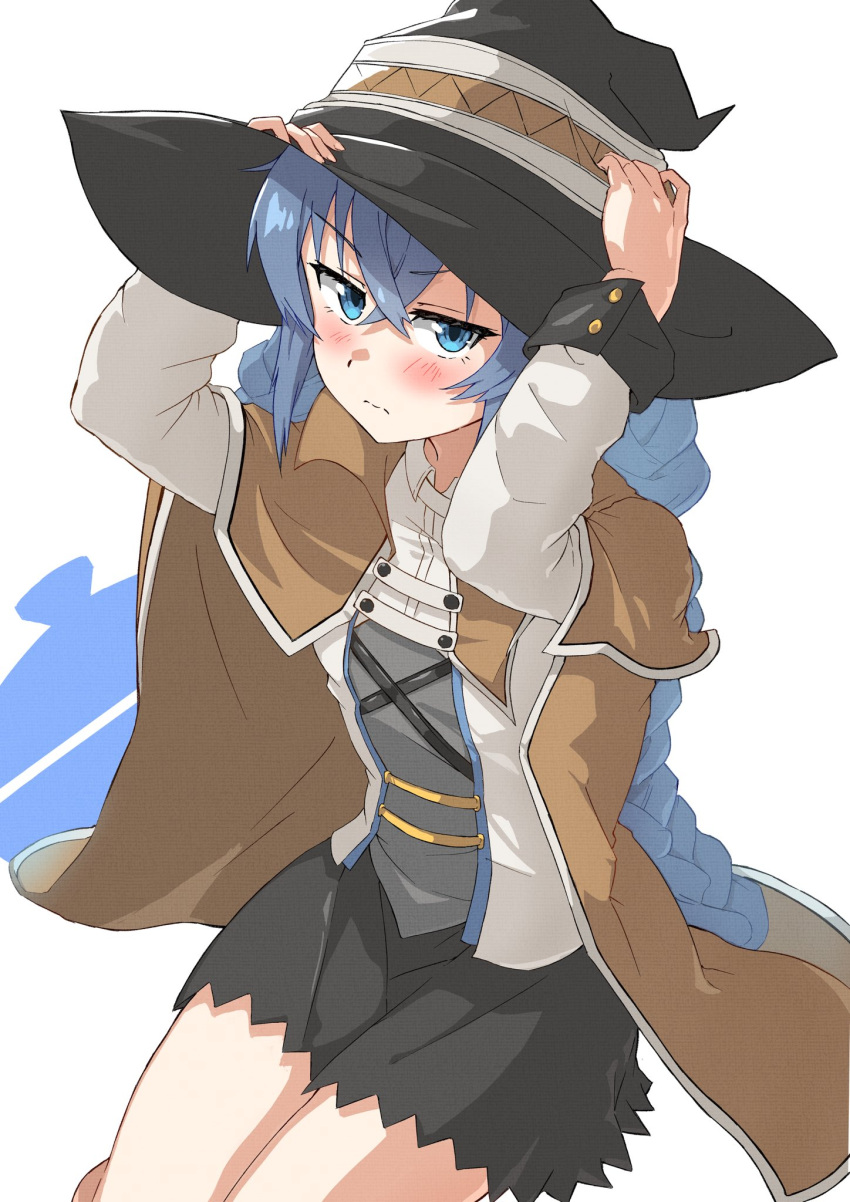 Safebooru - 1girl blue eyes blue hair blush hat highres long hair mushoku tensei onabe915 roxy ...