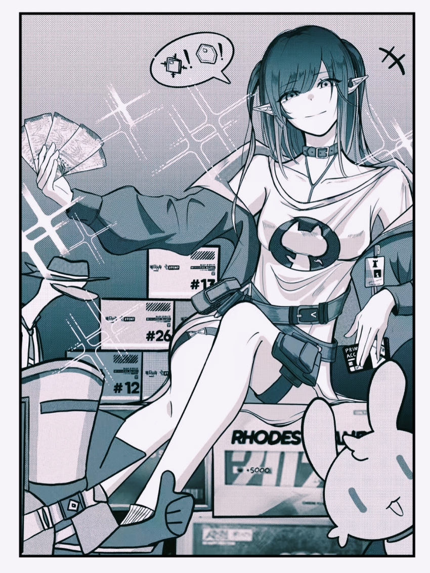 Safebooru - +++ 1girl arknights bell belt belt buckle belt collar buckle cannot goodenough ...