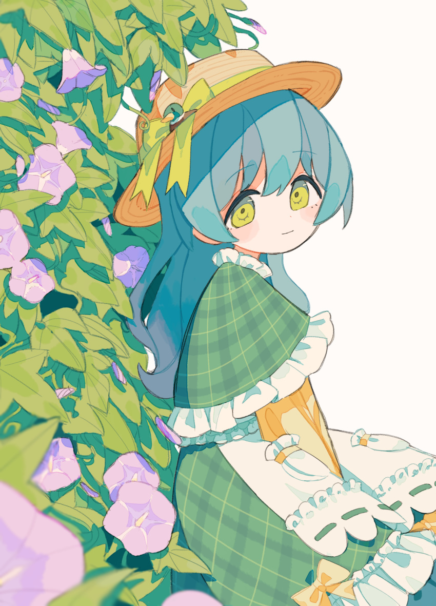 Safebooru - 1girl absurdres apron asahi rokka bang dream! blue hair blush stickers bow capelet ...