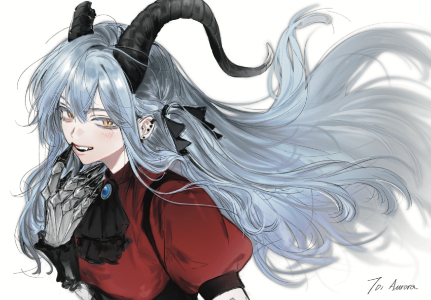 Safebooru - 1girl arknights bang dream! bang dream! it's mygo!!!!! black horns black ribbon ...