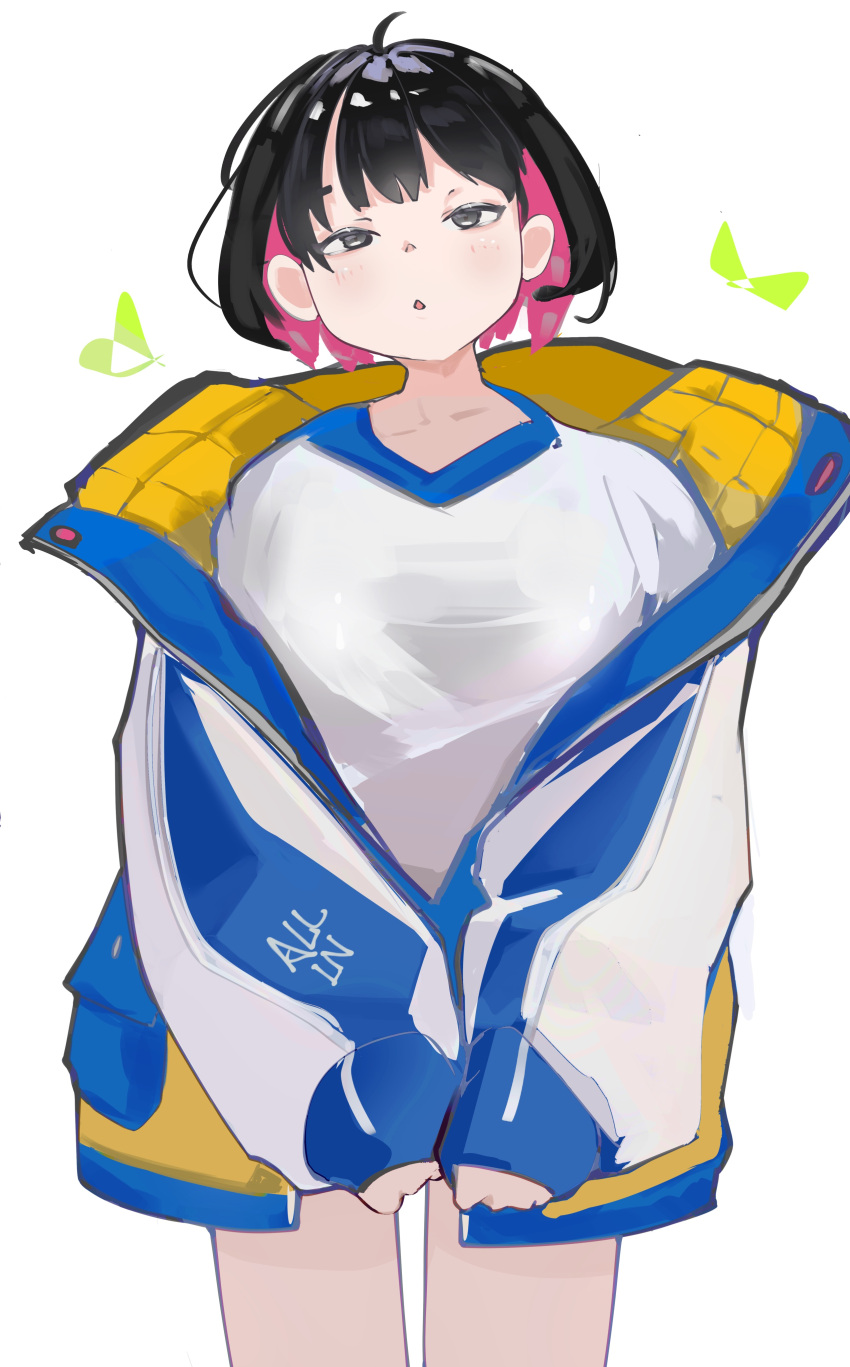 Safebooru 1girl Absurdres Black Hair Breasts Colored Inner Hair 7843