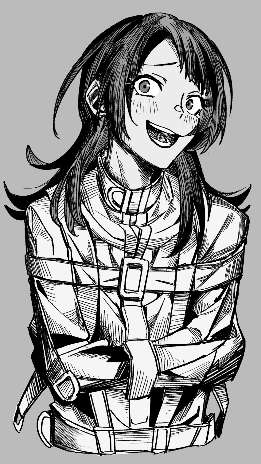 Safebooru - 1girl absurdres bang dream! bang dream! it's mygo!!!!! commentary grey background ...