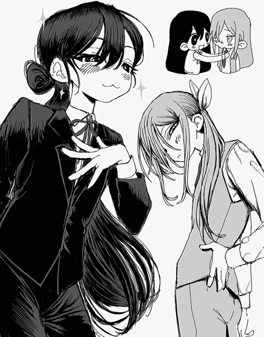 Safebooru - 2girls :3 alternate costume alternate hairstyle aubrey (faraway) (omori) aubrey ...