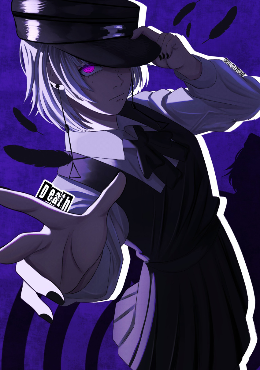 Safebooru - 1girl absurdres black dress black nails chainsaw man closed mouth collared shirt ...