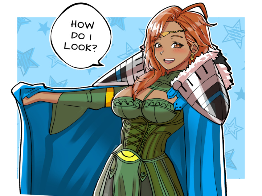 Safebooru - 1girl alternate costume armor breasts cape circlet cosplay ...