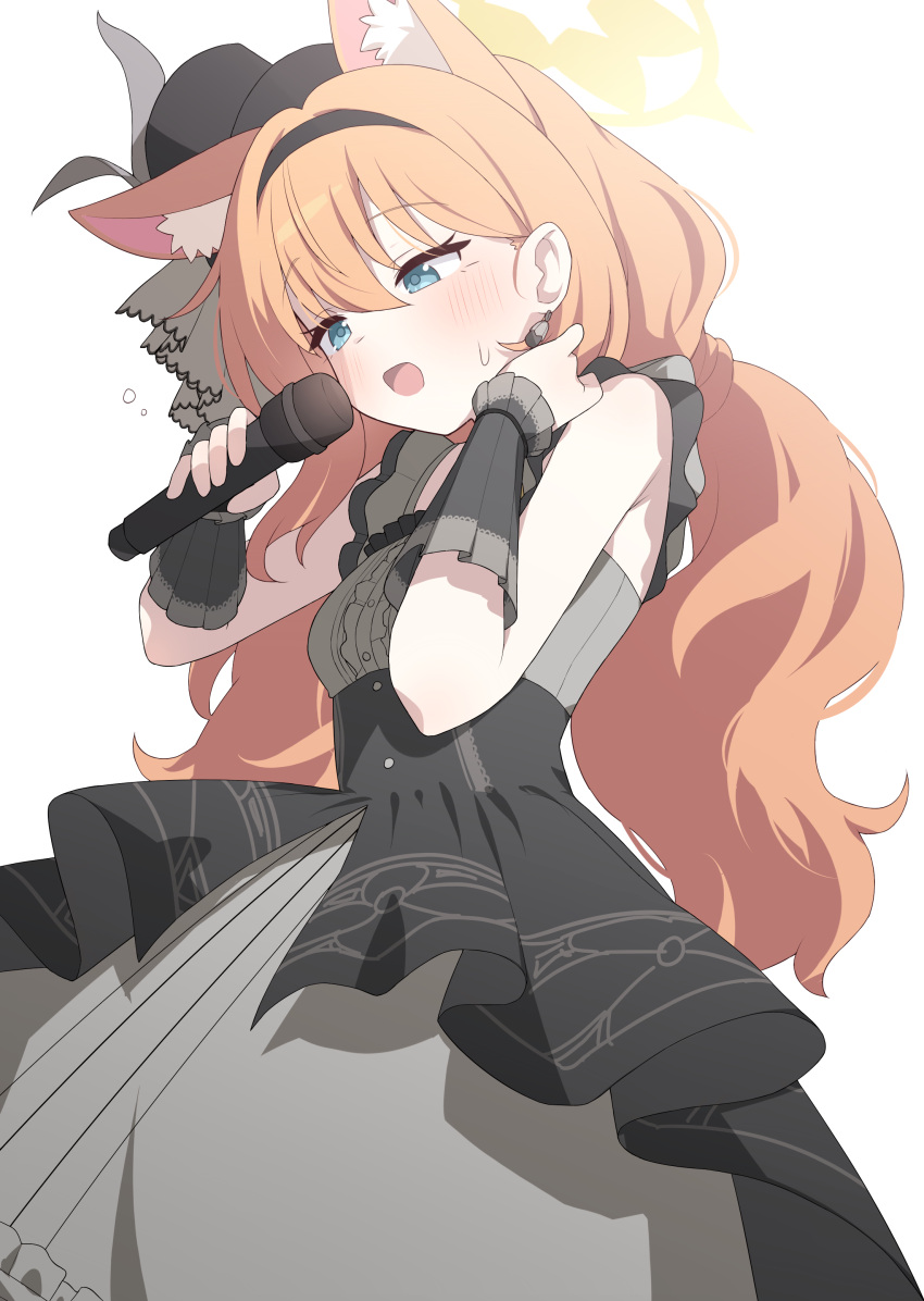Safebooru - 1girl absurdres animal ear fluff animal ears black dress ...