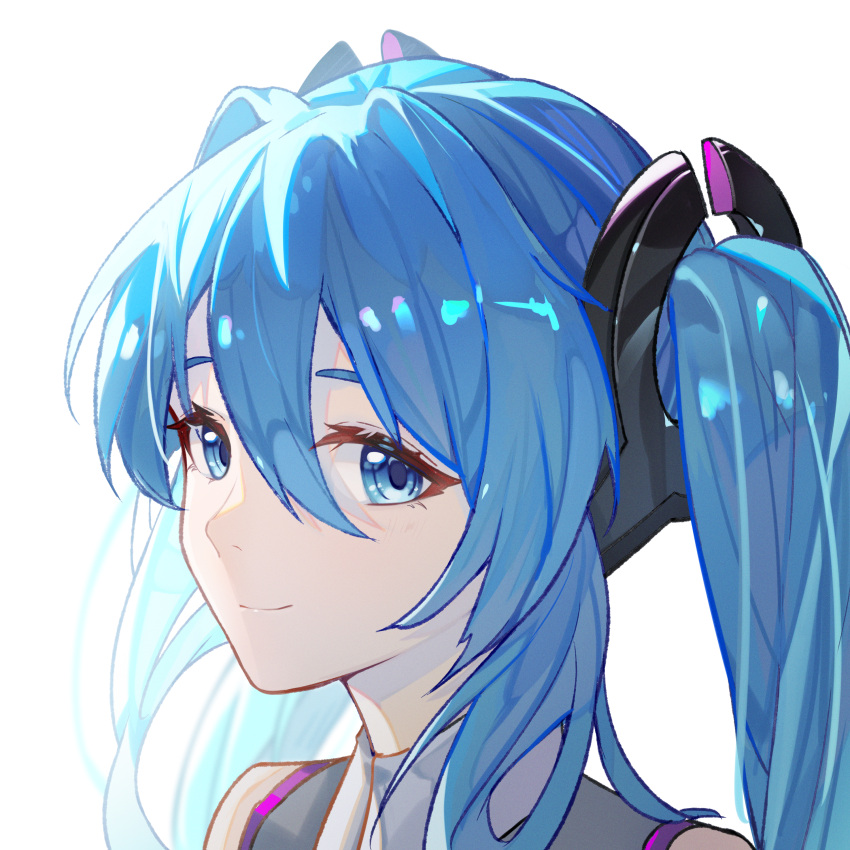 Safebooru - 1girl absurdres bare shoulders close-up closed mouth hatsune miku highres long hair ...