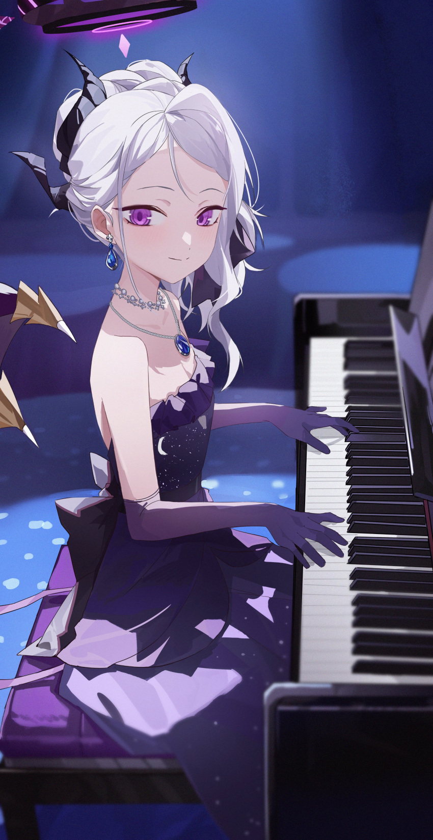 Safebooru - 1girl absurdres black halo blue archive breasts demon girl demon horns demon wings ...