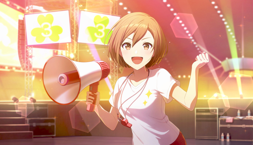 Safebooru - 1girl brown eyes brown hair cheer with my heart! (project sekai) colorful palette ...