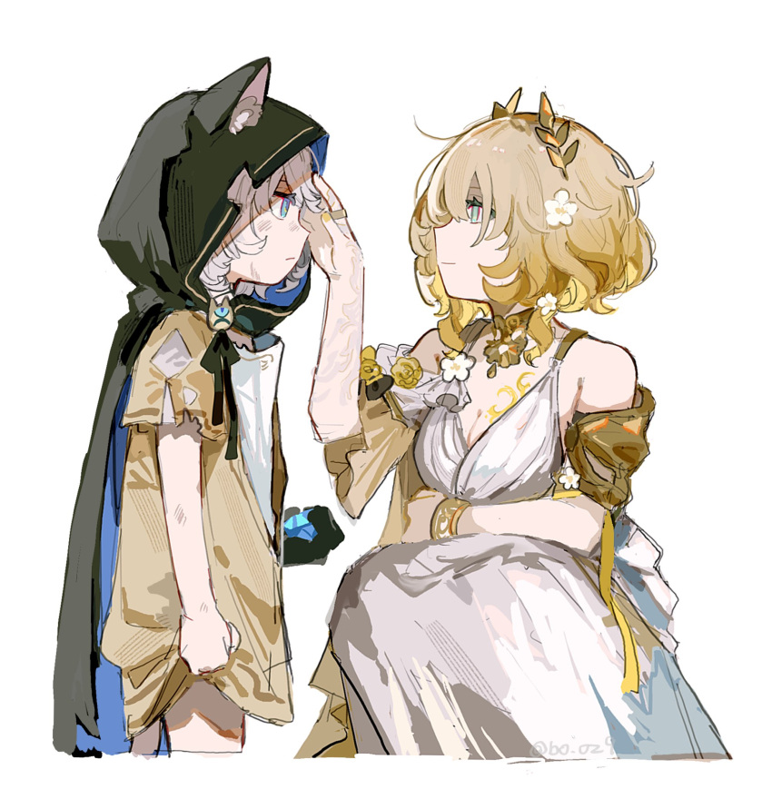 Safebooru - 2girls aged down aglaea (honkai: star rail) animal hood ...