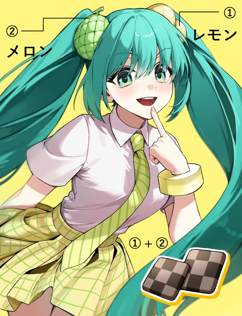 Safebooru - 1girl :d blush checkerboard cookie cookie diagonal-striped ...