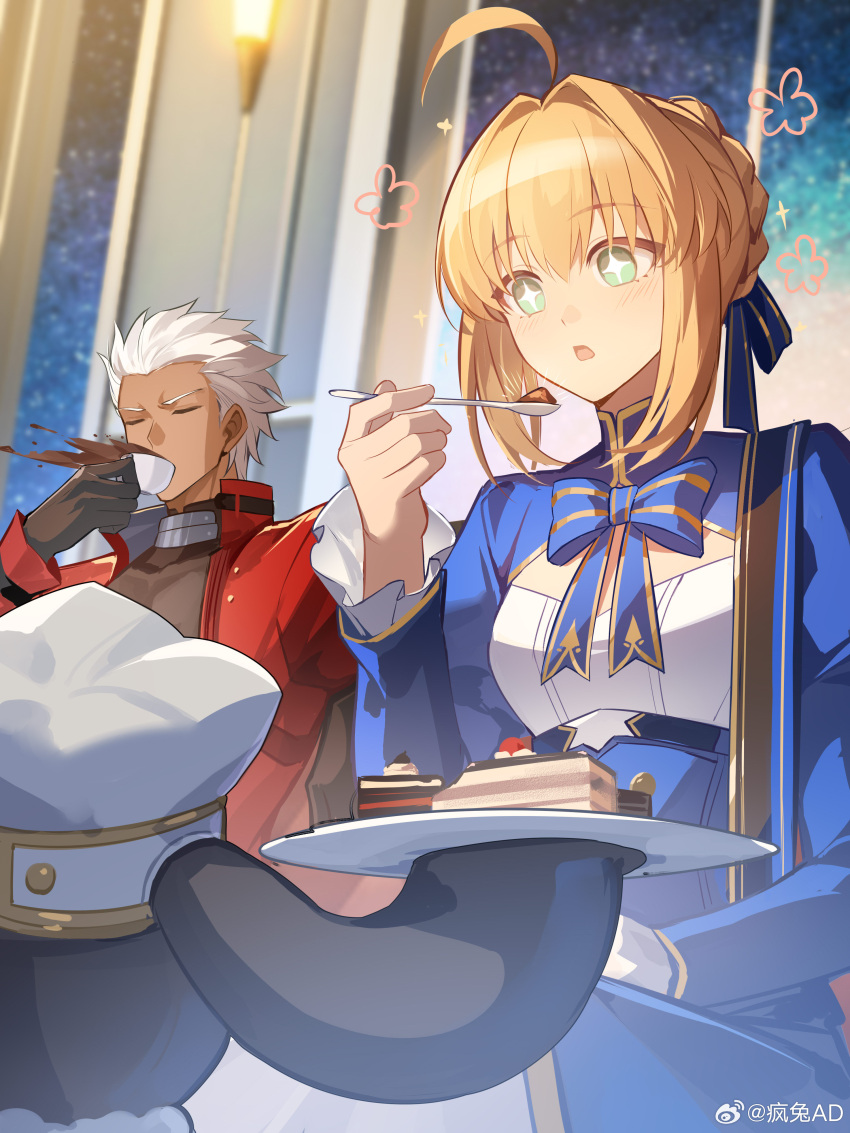 Safebooru - 1boy 1girl absurdres ahoge archer (fate) archer (honkai: star rail) (fate) artoria ...