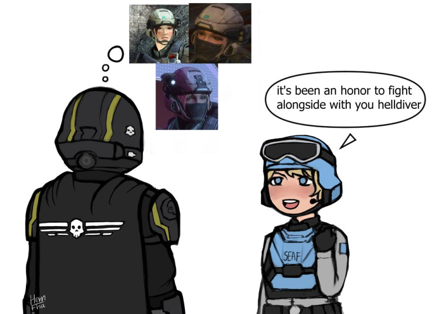 Safebooru - artist name belt blonde hair blue eyes blush bulletproof vest clenched hand english ...