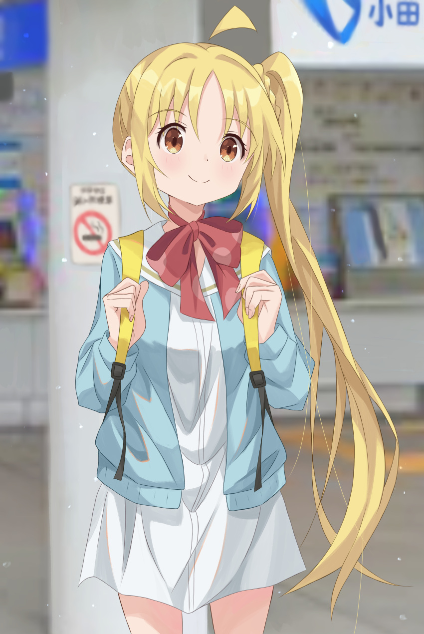 Safebooru - absurdres ahoge bag blonde hair bocchi the rock! bow chinosuke (cs4126) highres ...