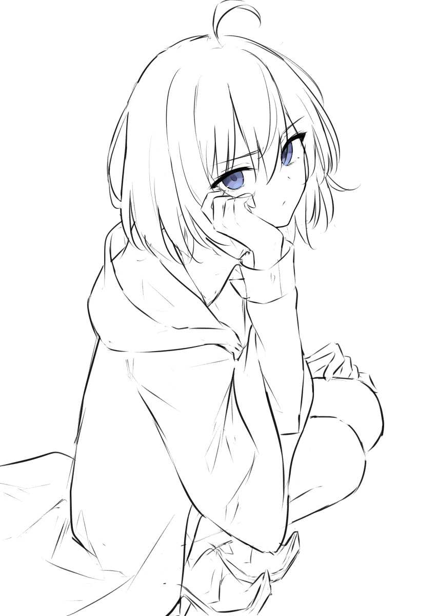 Safebooru - 1girl absurdres ahoge angry azuuru blue eyes closed mouth ...