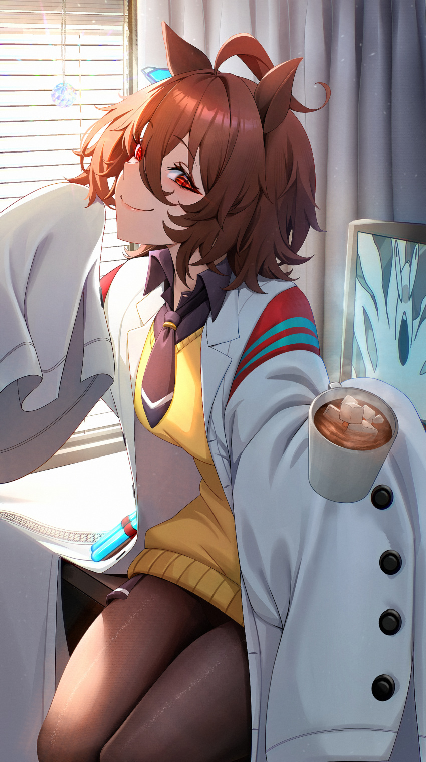 Safebooru - 1girl absurdres agnes tachyon (umamusume) ahoge aki yama73 black necktie black ...