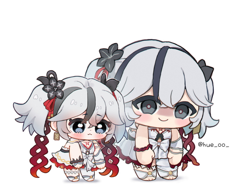 Safebooru - 2girls black eyes black flower blake bloom (wuthering waves ...