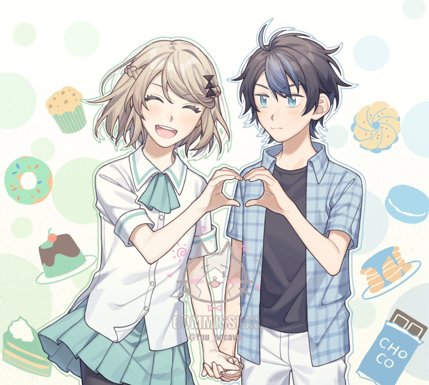 Safebooru - 1boy 1girl age regression aged down ahoge ascot black hair blonde hair blue eyes ...